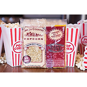 Amish Country Popcorn | All-In-One Medium White Kernel Popcorn Packs | Pre-Measured for Popcorn Machines and Includes Hulless Popcorn, Oil & Salt (5.5 ounce, Pack of 24)