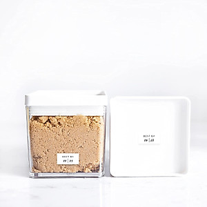 Expiration Date Food Labels - 160 Waterproof Food Date Labels for Containers - Freezer Labels for Food - Use by Pantry Labels for Jars - Best by Write On Labels - Pantry Organization