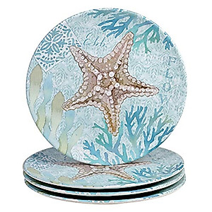 Certified International Beachcomber 12 piece Melamne Dinnerware Set, Service for 4