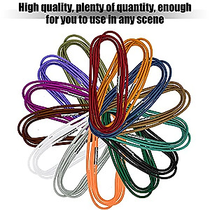 14 Pieces 4.9 Feet Trash Can Band Elastic Rubber Bands 30-64 Gallon Garbage Can Garbage Colorful Litter Box Band Loop for Trash Can Outdoor, 14 Colors