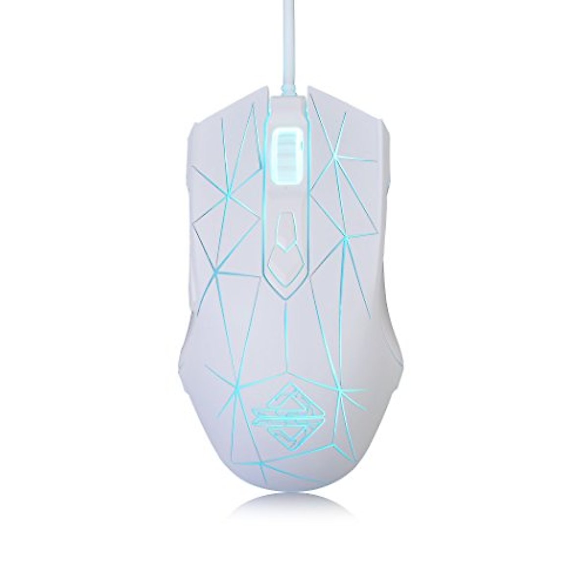 FIRSTBLOOD ONLY GAME. AJ52 Watcher RGB Gaming Mouse, Programmable 7 Buttons, Ergonomic LED Backlit USB Gamer Mice Computer Laptop PC, for Windows Mac Linux OS, Star White