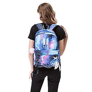 Fashion School Bookbag Merichandise USB Charging Students Bag Daypack Laptop Bag,Suitable for Girls