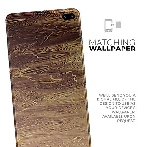 DesignSkinz Molten Gold Digital Foil Swirl V9 Protective Vinyl Decal Wrap Skin Cover Compatible with The Samsung Galaxy S20 (Screen Trim & Back Glass Skin)