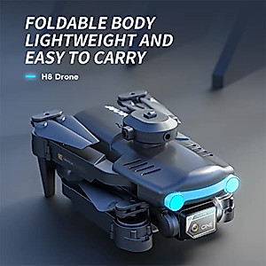 Drone with HD Dual Camera, Foldable Drone Remote Control Quadcopter Toys for Adult Kids, Intelligent Obstacle Avoidance UAV, Wifi Fpv, Altitude Hold One Key Start with Storage Bag