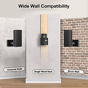 Speaker Wall Mount and Ceiling Mount for Bose UB-20, UB-20 & WB-50 Series II Surround Sound Speaker Mounting Bracket Compatible with Bose CineMate Lifestyle Tilt & Swivel Adjustable up to 180°,Black