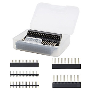 Geekworm 2x20 40 Pin Stacking Female Header Kit for Raspberry Pi 5/4B/3B+/3B/2B/B+/A+/Zero W/Zero 2 W(5 Specifications 10Pcs), Raspberry Pi GPIO Stacking Header/Extender, Raspberry Pi Pico Header Pack