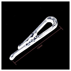 RLECS 300pcs Transparent Plastic Alligator Clip 38mm Shirt Fixing Packing Clip U Shape Plastic Clothespins for Ties Socks Pants Shirts