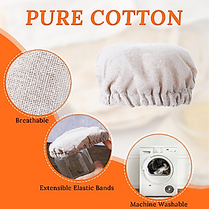 JIEYAO 4 Pcs Sourdough Starter Jar Cloth Covers, Elastic Bread Baking Cloth Cover, Reusable Sourdough Proofing Bowl Cover Breathable Cloth lid/Cap Kombucha Brewing Lids Supplies Fit 3-4 Inch Jar Mouth