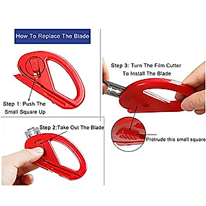 4Pcs Vinyl Cutting Tools Wrapping Paper Cutter Tool Shark Tank, Rolled Paper Cutter Knife for Window Tinting Tools, Gift Paper Wrapping, Films, Vacuum Bags