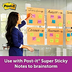 Post-it Super Sticky Big Notes, 15in x 15 in, 1 Pad, 2X the Sticking Power, Neon Orange (BN15)