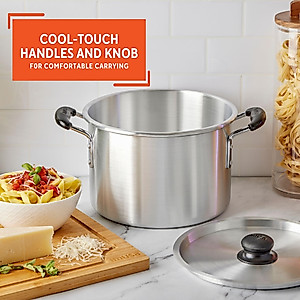 IMUSA USA, Silver IMU-60008 Aluminum Stock Pot with Lid 8 Quart