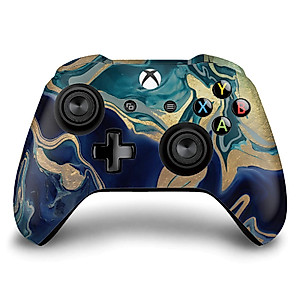 Head Case Designs Officially Licensed Monika Strigel Indigo Art Mix Matte Vinyl Sticker Gaming Skin Case Cover Compatible With Xbox One S Console and Controller Bundle