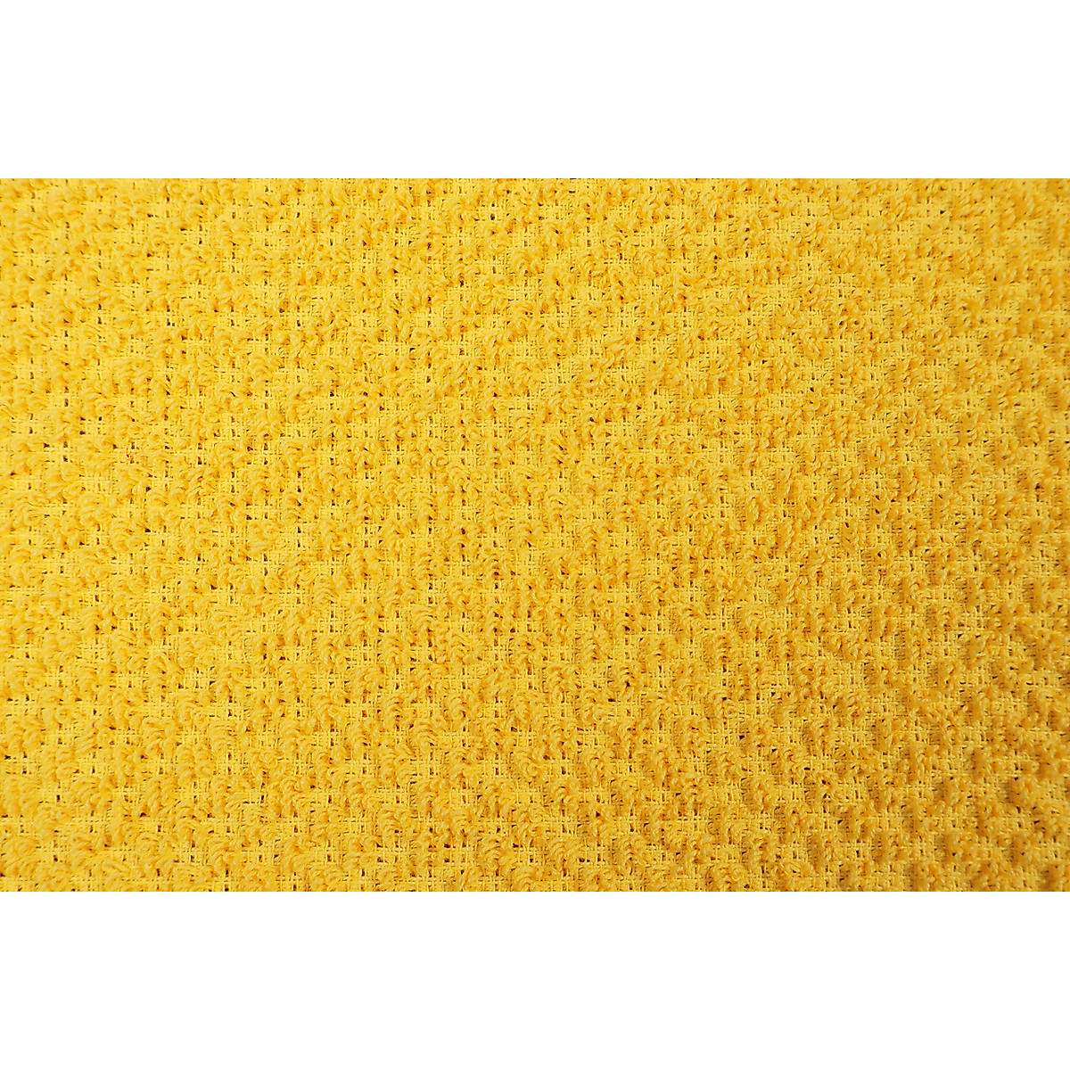 AMOUR INFINI Kitchen Towels Pack of 4 Absorbent, Quick Drying Premium Terry Cotton Dish Towel with Hanging Loop 16x28 Inch Hand & Tea Towels (Yellow)