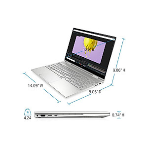 HP Envy x360 2-in-1 15.6" FHD Touchscreen Laptop, Intel Core i5-1135G7, 32GB RAM, 2TB PCIe SSD, Full-Size Keyboard, Iris Xe Graphics, HD Webcam, Win 11 Pro, Silver, 32GB USB Card