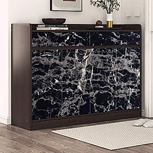 Yancorp Black Marble Contact Paper Black Peel and Stick Wallpaper Self Adhesive Countertop Removable Vinyl Wrap Bachsplash Shelf Liner (11.8" x 78.7")
