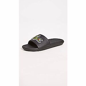 LacosteMensCroco Slide SandalBlack/Green10