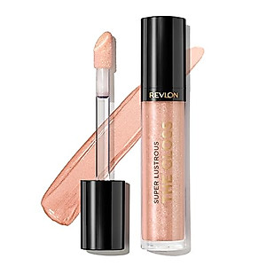 Revlon Super Lustrous Lip Gloss, Non-Sticky, High Shine Finish, 255 Sandstorm, 0.13 Oz
