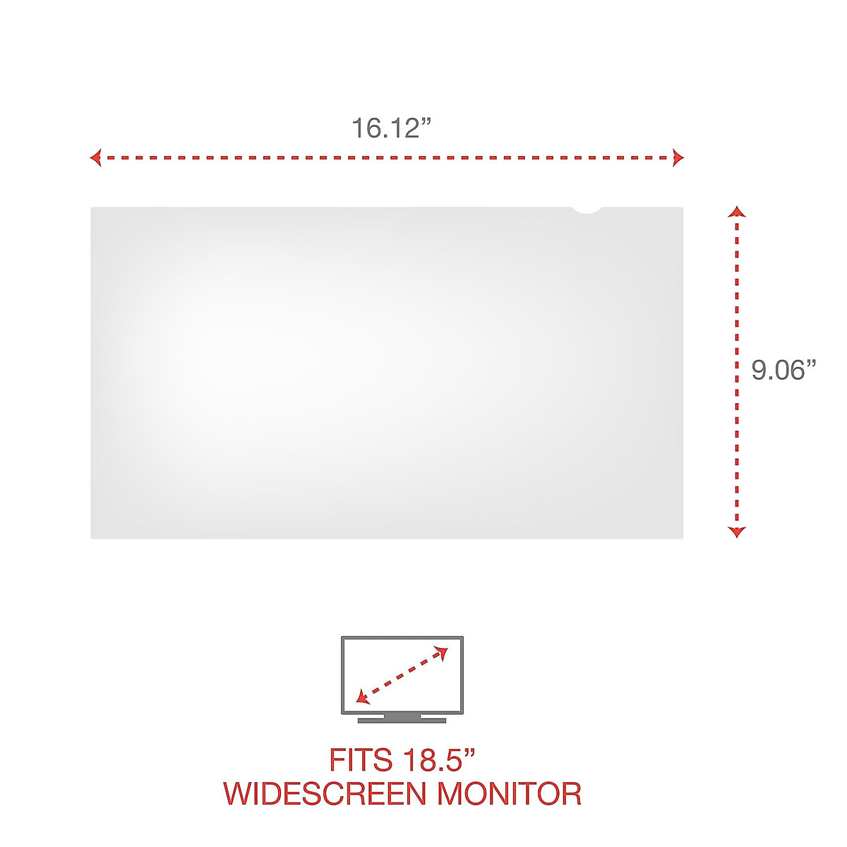 Innovera Blackout Privacy Filter for 18.5" Widescreen Flat Panel Monitor, 16:9 Aspect Ratio