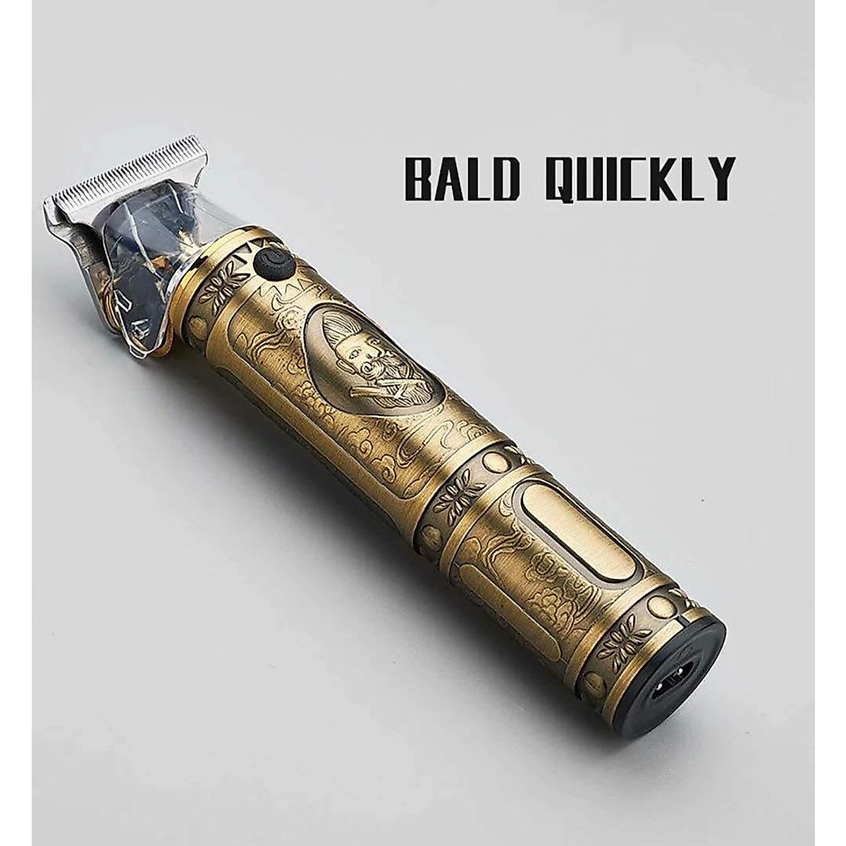 Electric Pro Li Outliner Grooming Rechargeable Cordless Close Cutting T-Blade Trimmer for Men 0mm Baldheaded Hair Clippers Zero Gapped Detail Beard Shaver Barbershop for Father's Day (Gold)