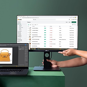 New Mobile Pixels 23.8'' Computer Monitor, 75Hz FHD1080P IPS Monitors with VESA Mounting, Rotatable, Height/Tilt Adjustment for Ergonomic Viewing, Frameless, Anti-Glare, Gaming Monitor with FreeSync