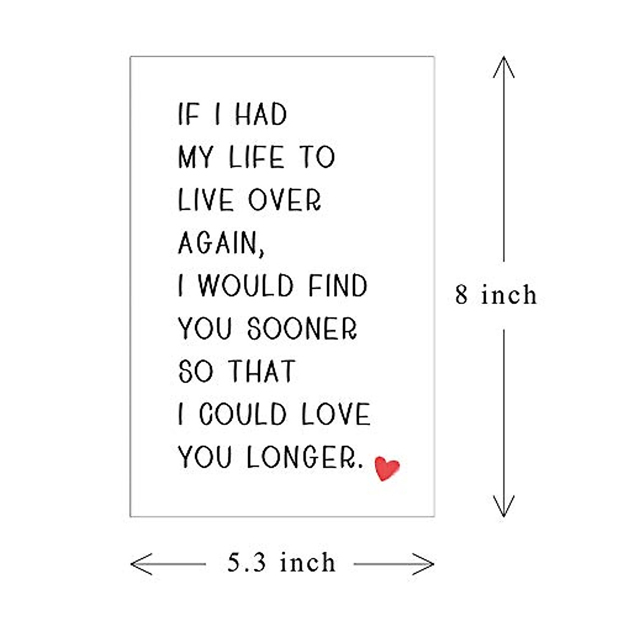 Maplelon Romantic Anniversary Card for Husband, Birthday Card for Boyfriend, Valentines Day Card for Him