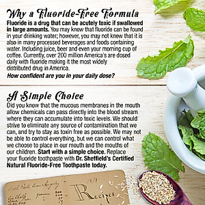 Dr. Sheffield’s Certified Natural Toothpaste (Extra-Whitening) - Great Tasting, Fluoride Free Toothpaste/Freshen Your Breath, Whiten Your Teeth, Reduce Plaque (2-Pack)