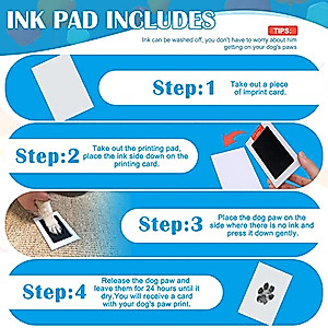 PAWCHIE Dog Birthday Party Supplies - Dog Birthday Bandana, Squeaky Toy, Party Hat and Dog Paw Ink Pad Set, Perfect Pet Birthday Party