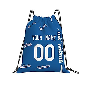 ANTKING Los Angeles Drawstring Bags Backpack Custom any Name and Number for Men Women Boy Gifts