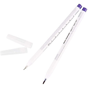 Beauty7 Tattoo Skin Markers Pen Piercing Eyebrow Tattoo Pen Surgical Tip 0.5mm/1mm Body Art Scribe Marking Tool with Ruler (1 Pack)