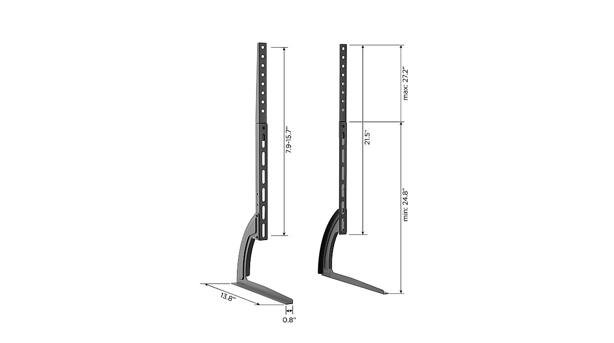 ProMounts Universal Fixed TV Stand - Heavy Duty & Adjustable