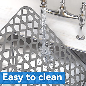 TOOVEM A FAMILY OF MANUFACTURERS Silicone Sink Mat 2PCS TOOVEM Sink Protectors for Kitchen Sink, Sink Mat Grid Non-Slip Folding Sink for Bottom of Farmhouse Stainless Steel Porcelain Sink Pad