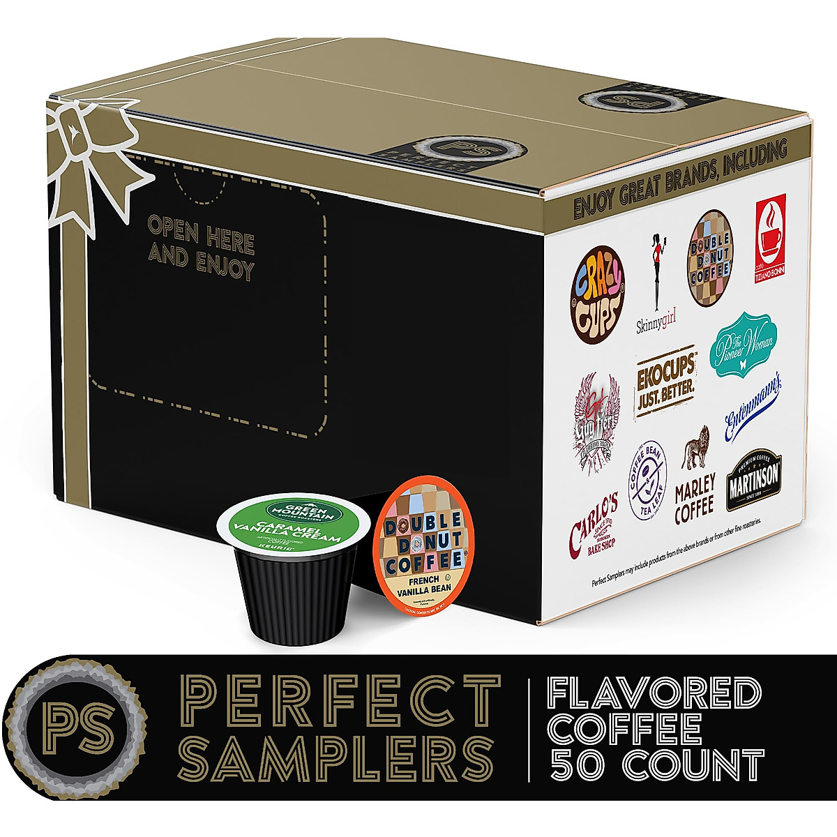 Flavored Coffee Pods Variety Pack - Single Serve Cups for All Keurig K Cups Coffee Makers - Premium Selection, 50 Count