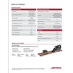 Life Fitness Row HX Trainer for Indoor Rowing Workout
