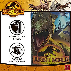 FUL Jurassic World Dominion 21 Inch Kids Rolling Luggage, Hardshell Carry On Suitcase with Wheels, Multi (JPBL0001SAMEC-634)