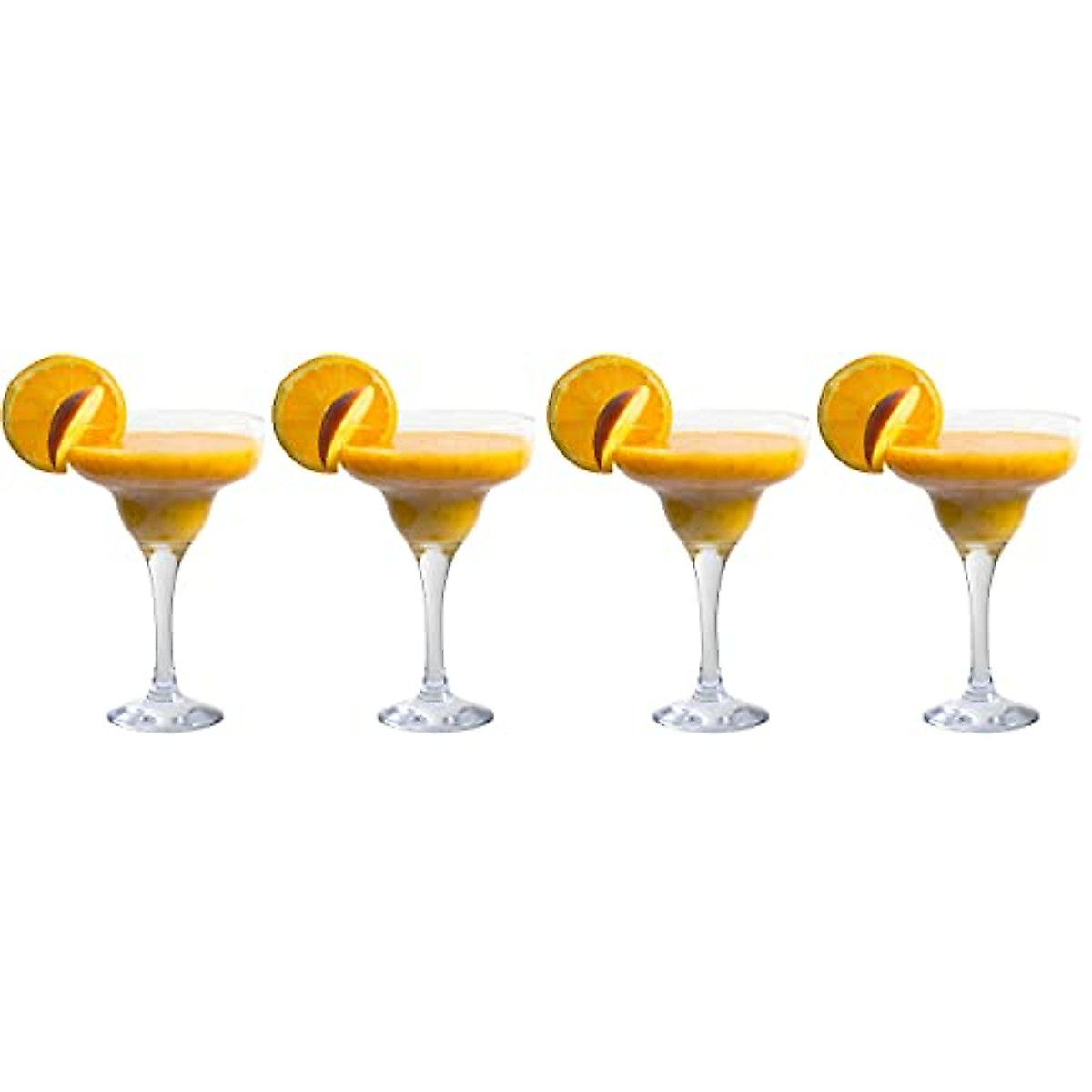 Epure Firenze Collection 4 Piece Margarita Glass Set - Classic For Drinking Margaritas, Pina Coladas, Daiquiris, and Other Cocktails (Margarita Glass (10 oz))