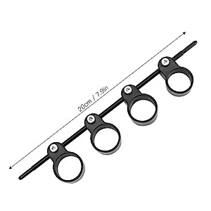 Finger Expander, Expand Finger Training Tool Musical Instrument Expander Piano Finger Separator Resistant Stretching Finger Exerciser for Piano Guitar(Black Large, Adjustable Span)