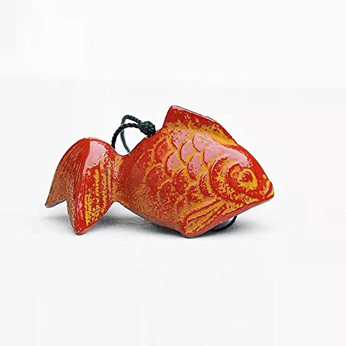 Oavand Japanese Goldfish Bless Small Wind Chimes Outdoor, Iwachu Cast Iron Lucky Temple Wind Bell Memorial and Sympathy Wind Chimes for Outside Good Luck for Garden, Patio, Balcony（Goldfish）