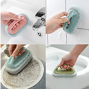 11 Pcs Griddle Cleaning Kit, Dveda Flat Top Grill Cleaning Kit for Blackstone, Flat Top Grill Cleaning Accessories on Hot or Cold Surfaces, Griddle Scouring Pads Brush with Handle, 10 Scouring Pads