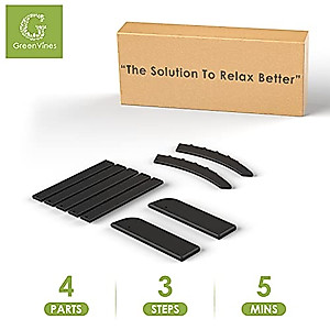 GREENVINES Adirondack Ottoman, HDPE All Weather Outdoor Adirondack Chair Footrest, Plastic Folding Footstool for Deck Backyard Patio Outdoor Poolside Porch Lawn Indoor, 19.7 inch Width, Black