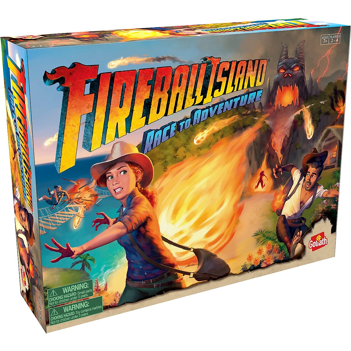 Goliath Fireball Island Board Game - Unique Game Board and Components, 2-4 Players Ages 7 and Up