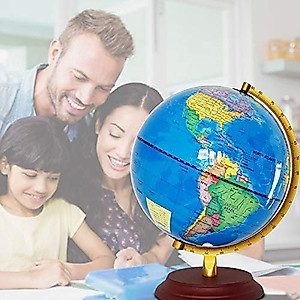 World Globe Great for Kids And Adults, 10 Inch Desk Classroom Decorative Globe with Stand, Learning Education Teaching Demo Home Office Desk Decoration