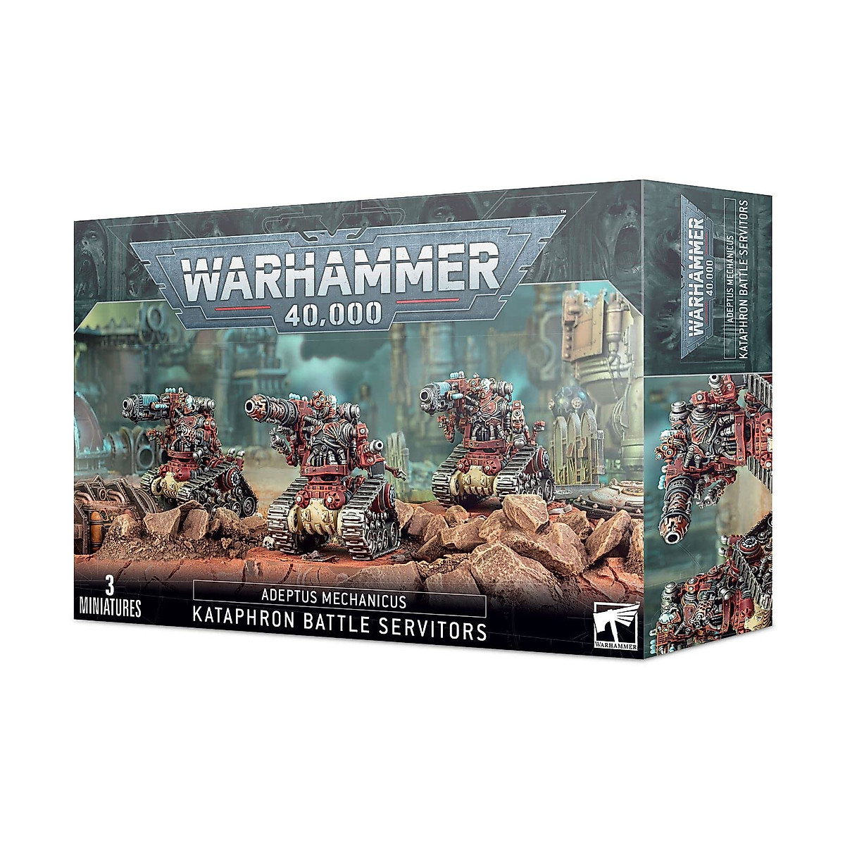 Games Workshop 99120116020" Adeptus Mech Kataphron Battle Servitors Plastic Kit, Black