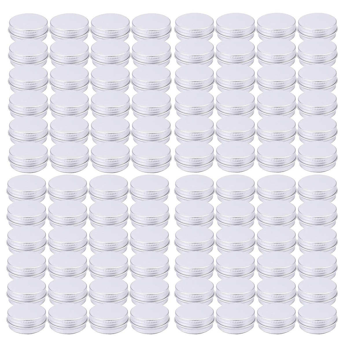 Tosnail 96 Pack of 0.5 oz Mini Round Tins with Screw Lids Aluminum Empty Tins Metal Storage Tin Jars Spice Containers Travel Tin Cans