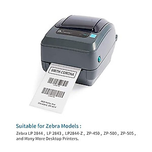 L LIKED 4 Rolls 4" x 6" Direct Blank Thermal Shipping Labels with 450 Labels/Roll - Compatible with Zebra 2844 ZP-450 ZP-500 ZP-505 (4 Rolls - 1800 Labels)