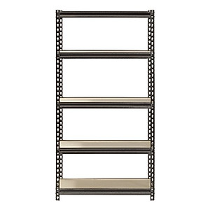 Muscle Rack UR301260PB5P-SV Silver Vein Steel Storage Rack, 5 Adjustable Shelves, 4000 lb. Capacity, 60" Height x 30" Width x 12" Depth