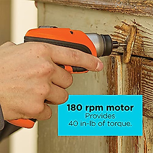 BLACK+DECKER 4V MAX* Cordless Screwdriver with LED Light (BDCS30C)