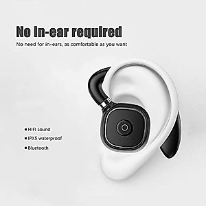 ESSONIO Open Ear Headphones air Conduction Headphones Bluetooth Workout Headphones Open Ear Earbuds Noise Cancelling Headphones for Sports Running