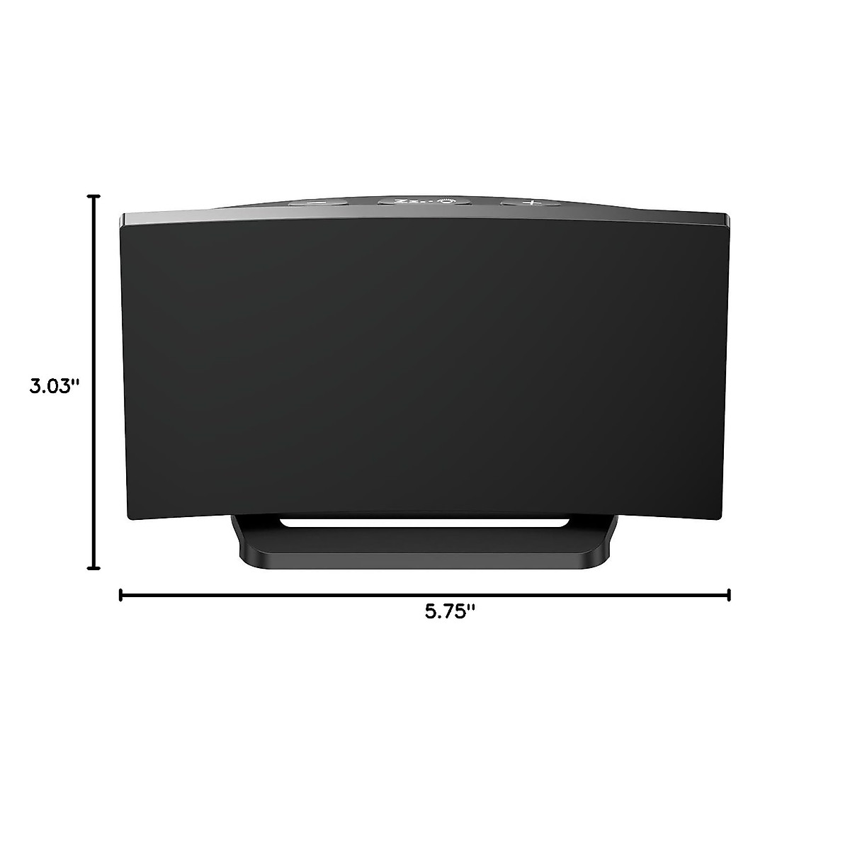 Digital Alarm Clock for Bedrooms, Digital Clock with Modern Curved Design, Conspicuous Blue LED Numbers, 6 Levels Brightness, 2 Volume, 3 Alarm Tones, Snooze, Power-Off Memory, 12/24H, Bedside Clock