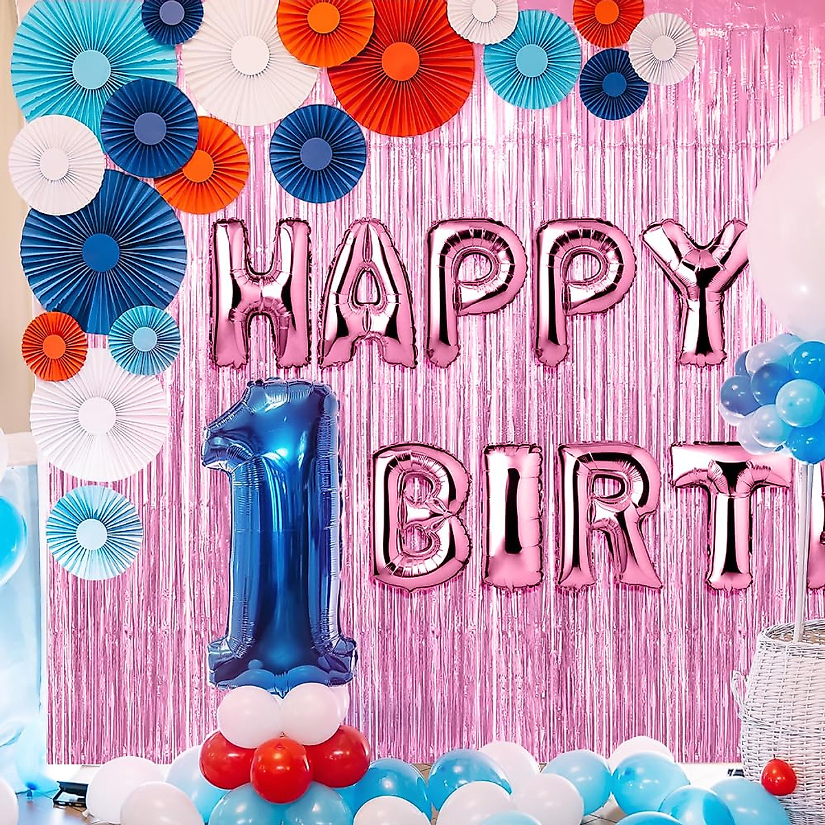 Pink Backdrop Fringe Backdrop Tinsel Backdrop Pink Party Backdrop 2 Pcs 3.3x9.9ft Metallic Foil Fringe Curtains Pink Streamers Pink Photo Backdrop for Birthday Bachelorette Graduation Party Decoration