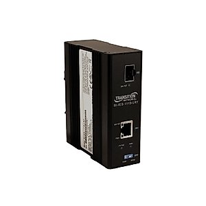 Transition Networks Hardened Poe Fiber Media Converter 10MB LAN, 100MB LAN, GigE (SI-IES-111D-LRT)